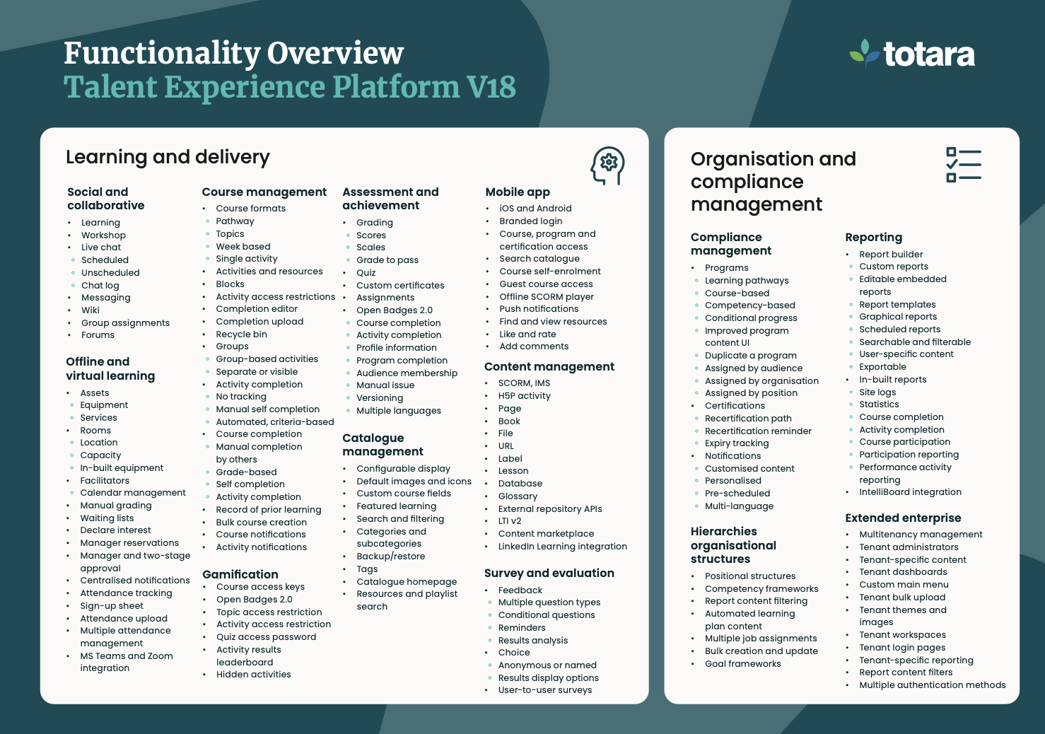 Totara Platform Functionality Overview - Totara Learning