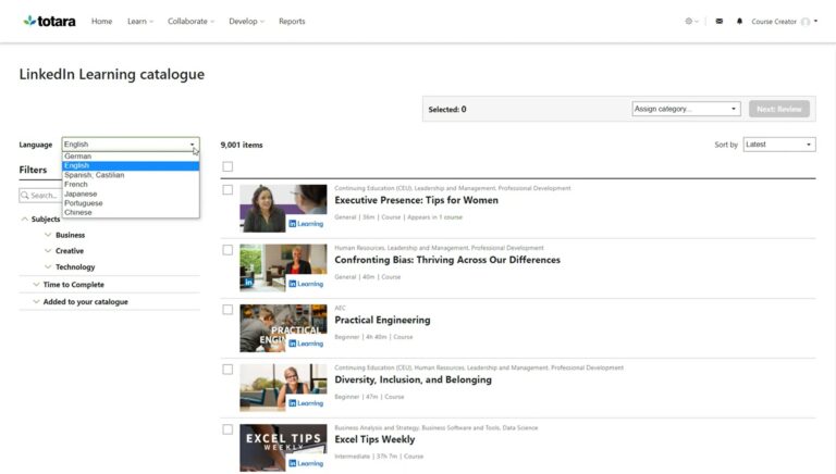 LinkedIn Learning - Totara Learning