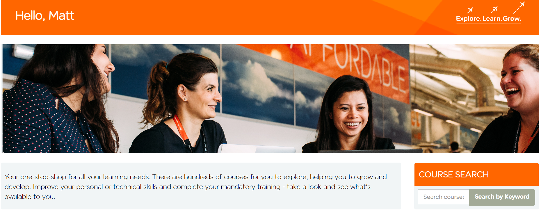 EasyJet innovate and improve their online learning academy